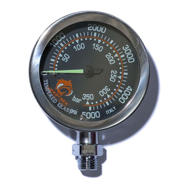 Deep 6 2.5" Dual BAR/PSI Brass and Glass SPG